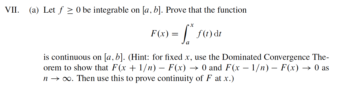 Solved I. Find an example of a sequence fn:[0,1]→[0,∞) so | Chegg.com