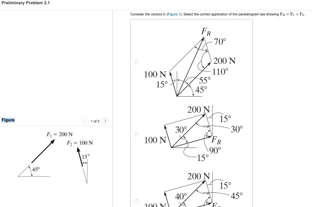 Solved Preliminary Problem 2.1 Consider the vectors in | Chegg.com