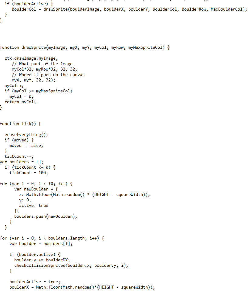 Solved Revisit the boulder dodge program from before, | Chegg.com