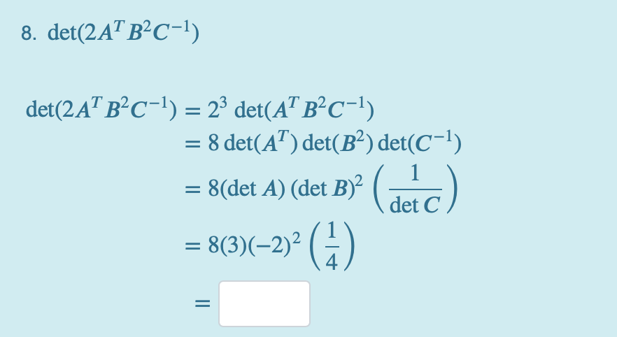 Solved Question 3 Recall: If an nxn matrix A contains a row | Chegg.com