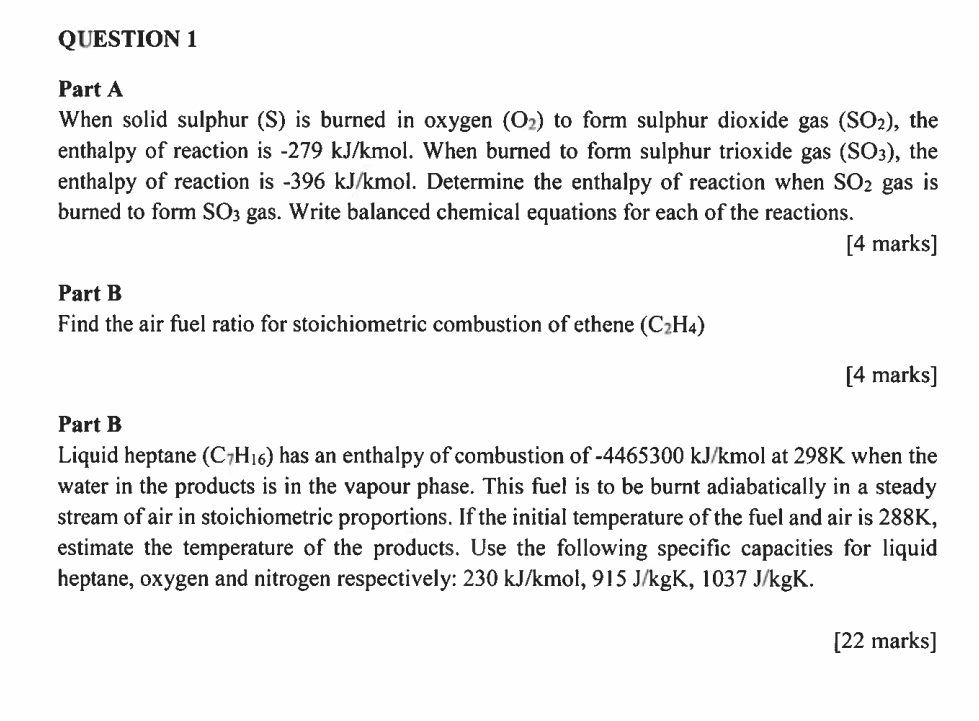 Solved Part A When solid sulphur (S) is burned in oxygen | Chegg.com