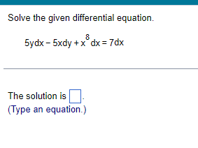 Solved Solve the given differential | Chegg.com
