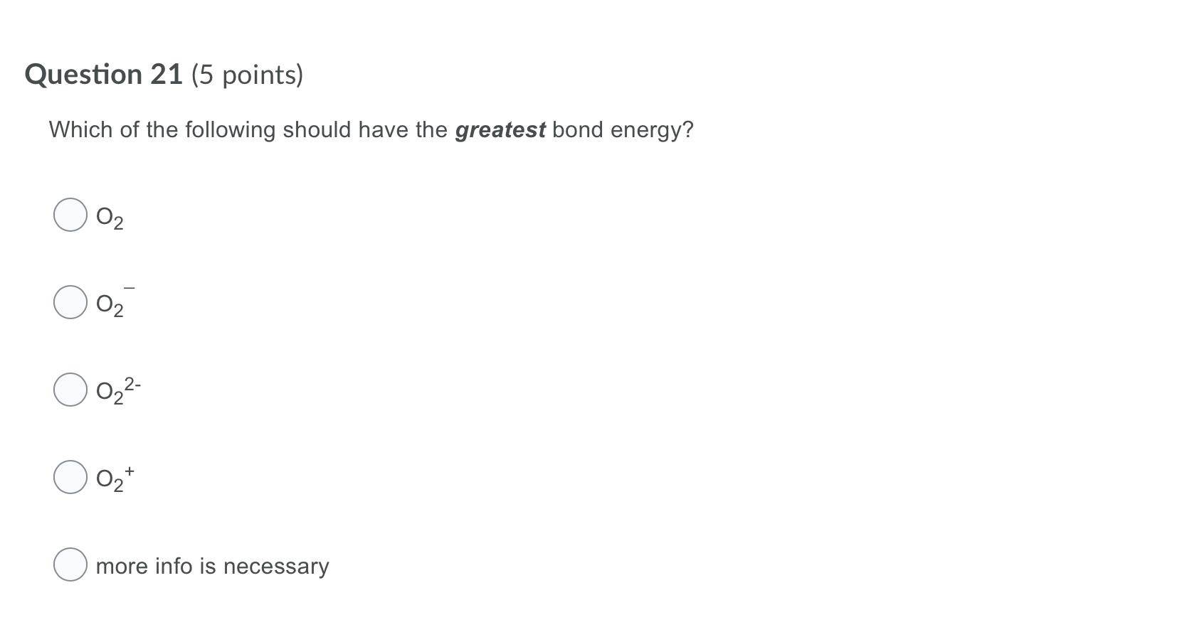 Solved Question 21 (5 points) Which of the following should | Chegg.com