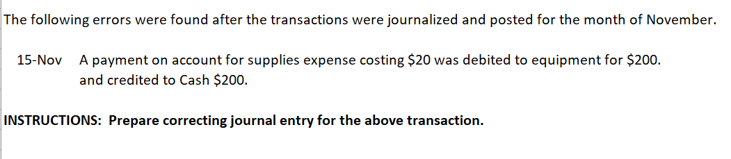 Solved The following errors were found after the | Chegg.com