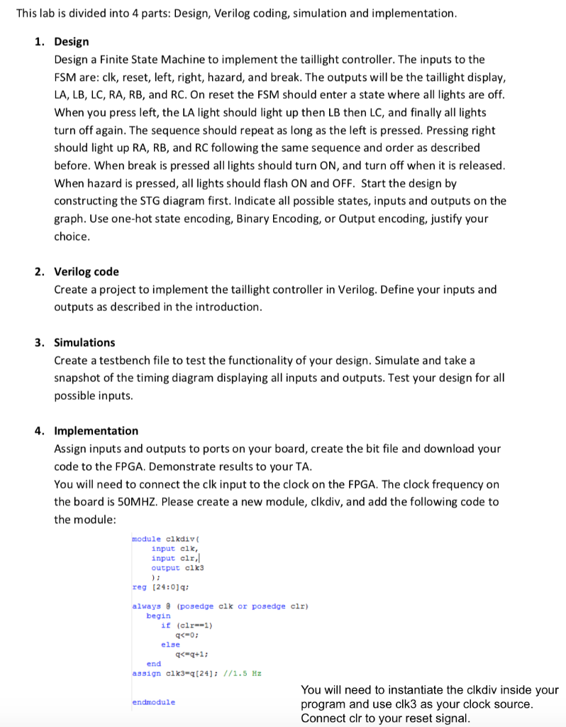 Sequential Logic Design Assignment Introduction: The | Chegg.com