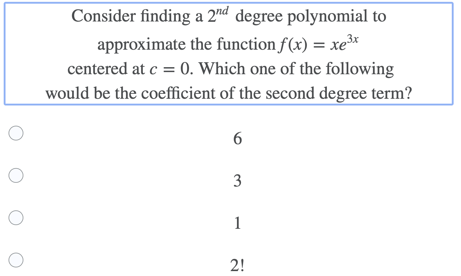 Solved Consider finding a 2nd degree polynomial to | Chegg.com