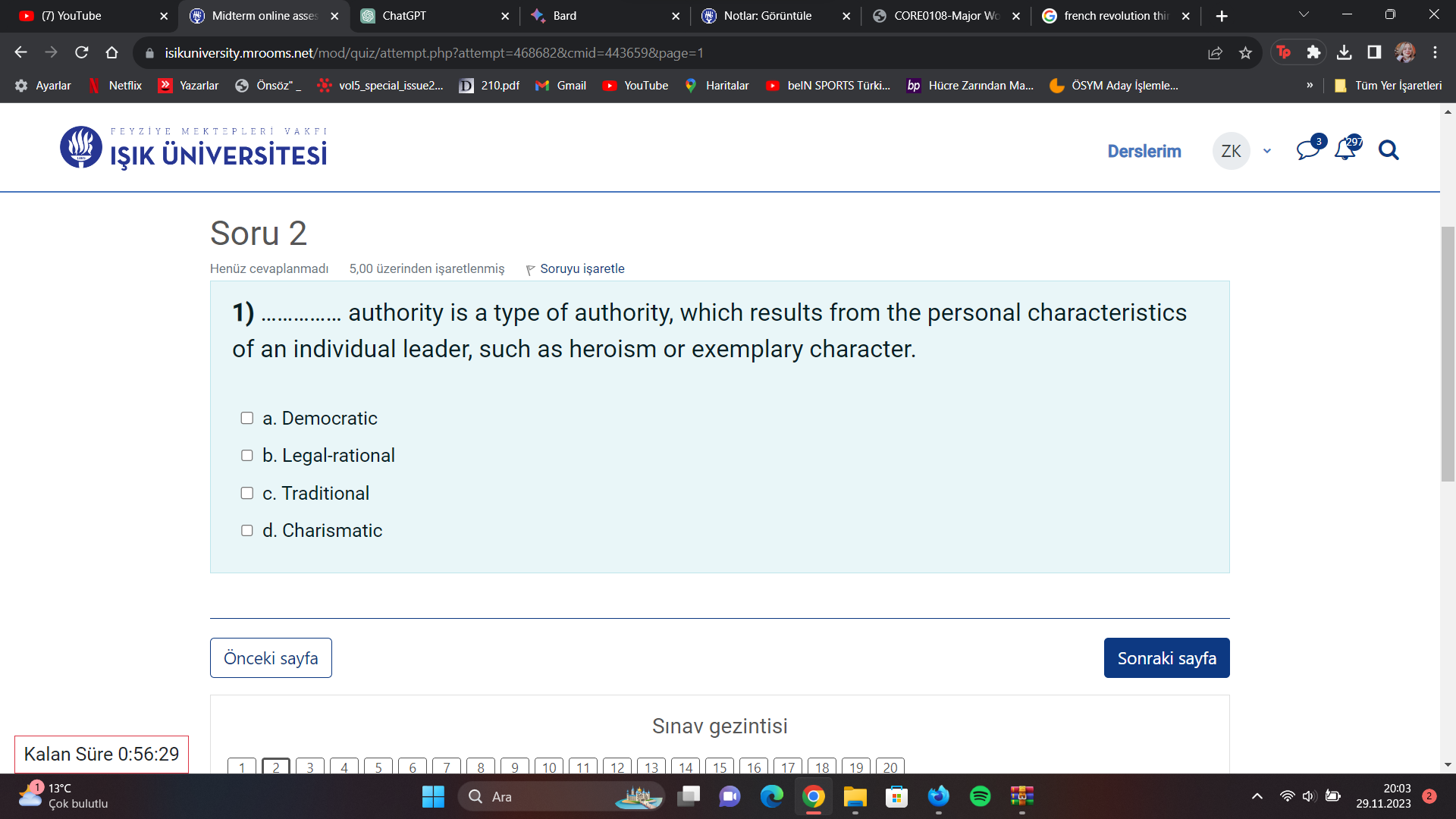 Solved authority is a type of authority, which results from | Chegg.com