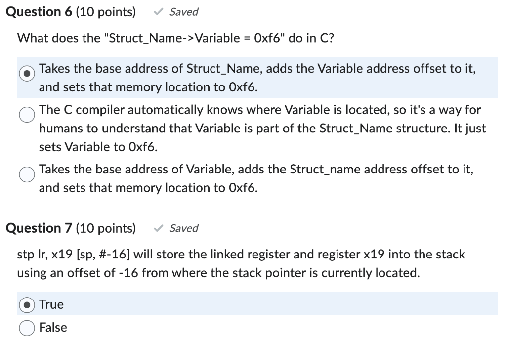 Solved Question 6 (10 points) Saved What does the | Chegg.com