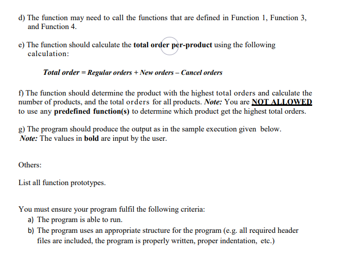 Solved You are required to develop a complete CH program to | Chegg.com