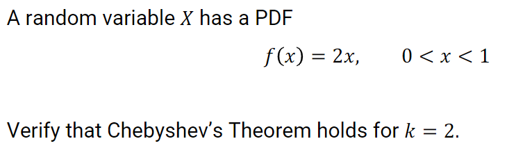 Solved Help with Chebyshevs Thm. | Chegg.com