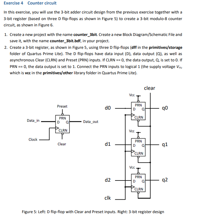 Solved Exercise 4 Counter circuit In this exercise, you will | Chegg.com