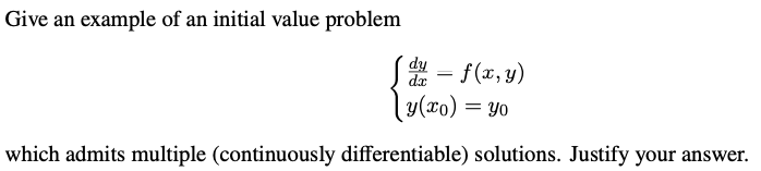 Solved Give an ﻿example of an ﻿initial value | Chegg.com