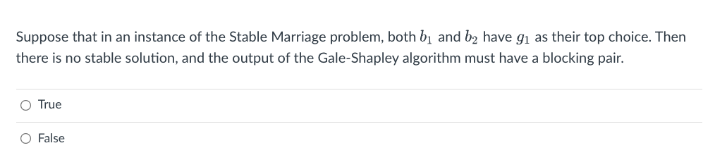 Solved Suppose that in an instance of the Stable Marriage | Chegg.com