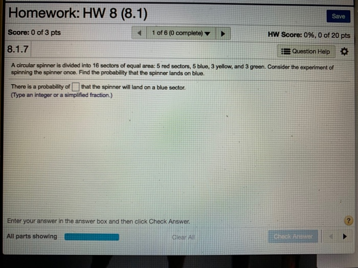 Solved Homework Hw 8 8 1 Save Score 0 Of 3 Pts 1 Of 6 0