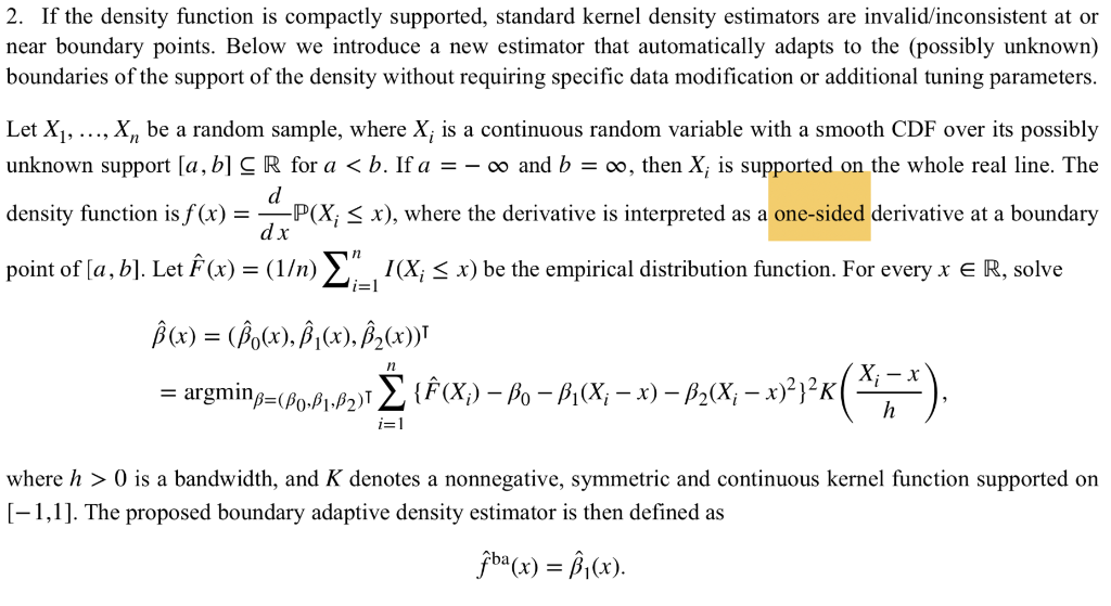 2. If the density function is compactly supported, | Chegg.com