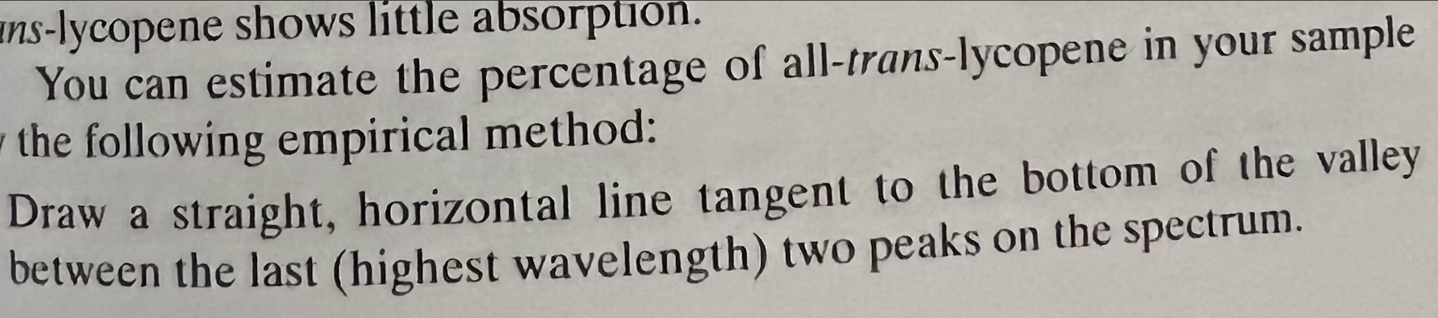 Measure the height of both peaks from that line, | Chegg.com