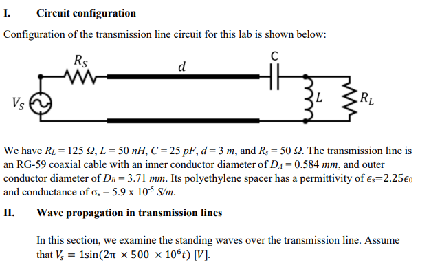 Solved I. Circuit configuration Configuration of the | Chegg.com