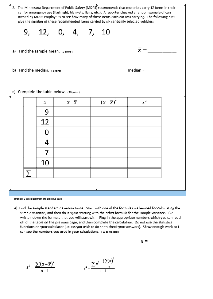Solved 2. The Minnesota Department of Public Safety (MDPS) | Chegg.com