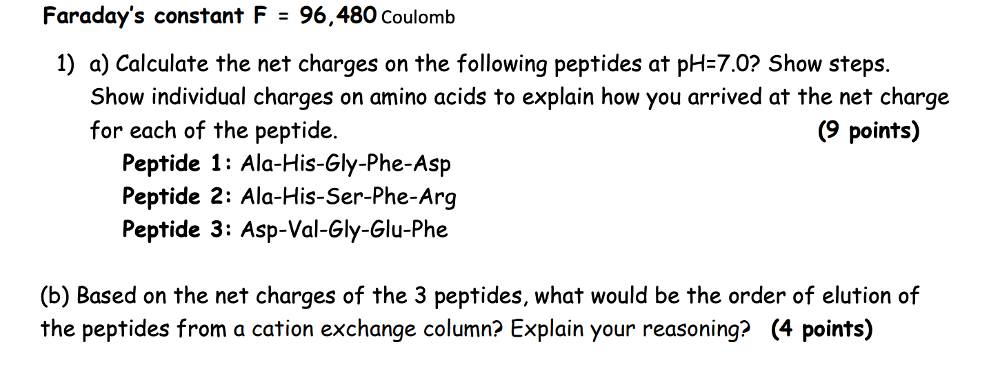 Solved Faraday's constant F = 96,480 Coulomb 1) a) Calculate | Chegg.com