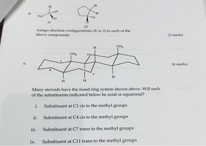 Solved Assign absolute configurations (R or S) to each of | Chegg.com