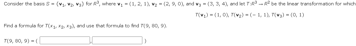 Solved Consider the basis S = {V1, V2, V3} for R3, where V1 | Chegg.com