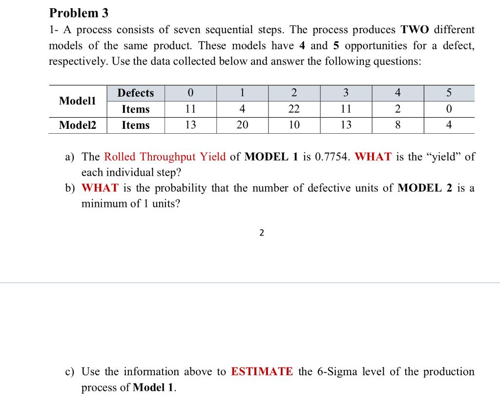 Problem 3 1- A process consists of seven sequential | Chegg.com