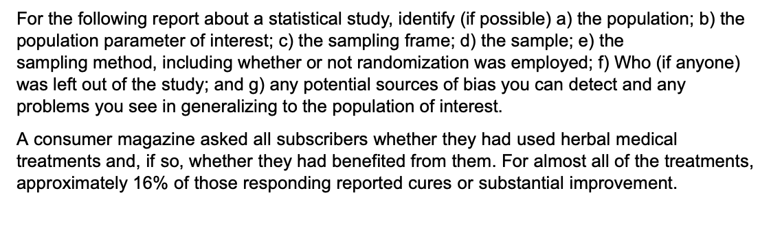 Solved Is the sampling method used random? A. | Chegg.com