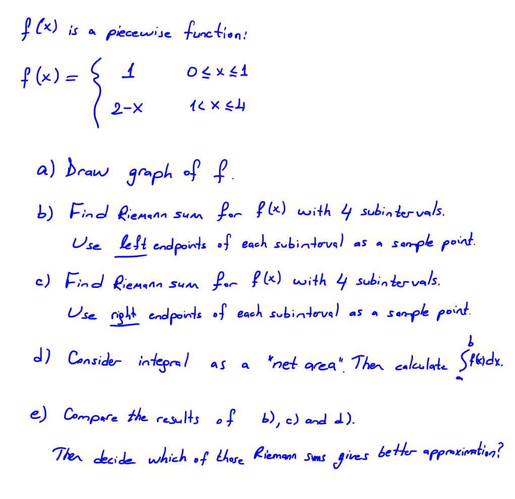 Solved f(x) is a piecewise function: f(x)={12−x0≤x≤11 | Chegg.com