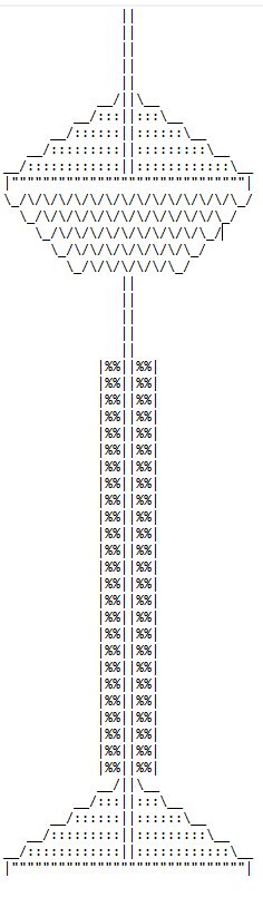 Solved Write a Java program called SpaceNeedle that produces | Chegg.com