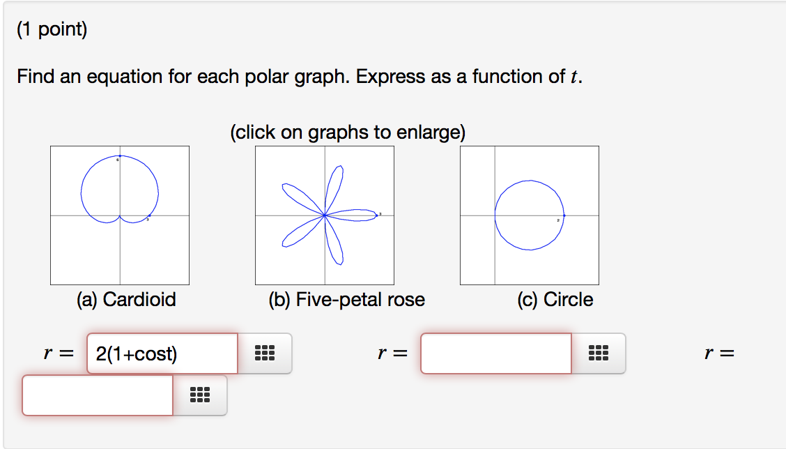 Solved Find an equation for each polar graph. Express as a | Chegg.com