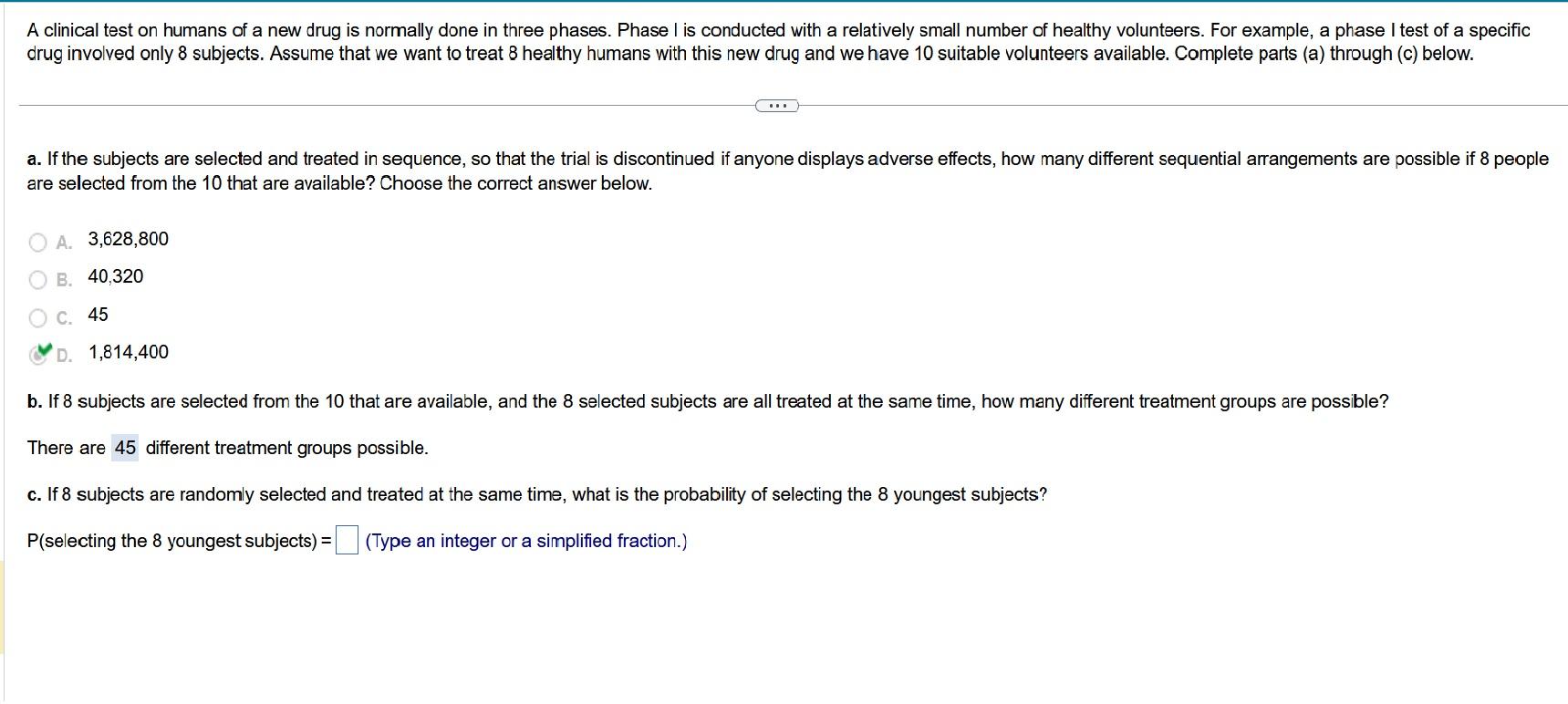 Solved A clinical test on humans of a new drug is normally | Chegg.com