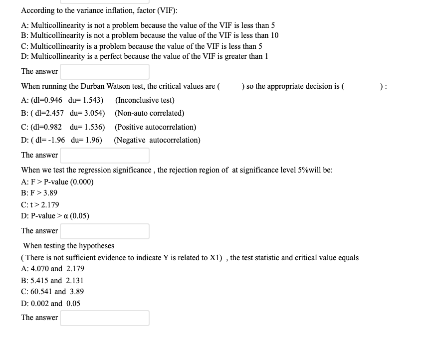 Solved QUESTION 10 We obtained the data shown in the | Chegg.com