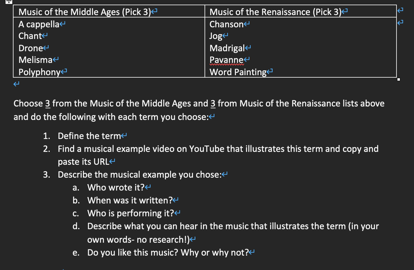 Music of the Middle Ages (Pick 3) | Chegg.com