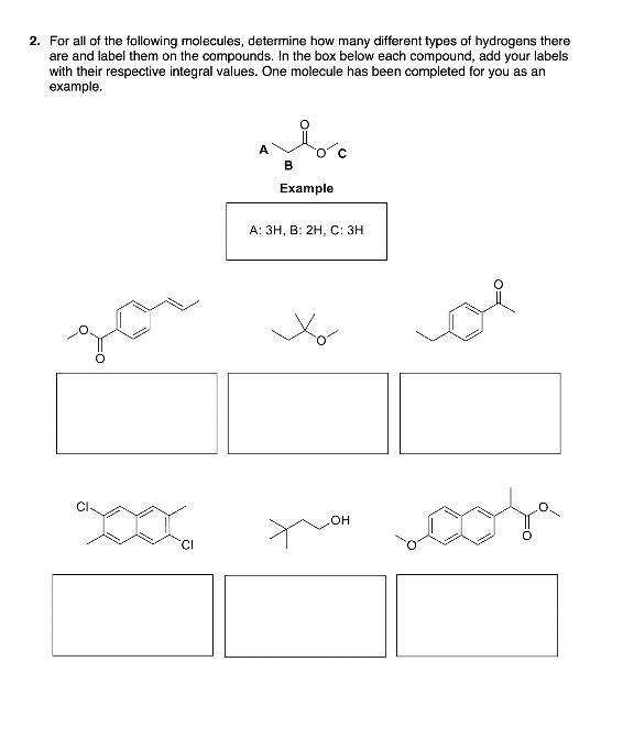 2. For all of the following molecules, determine how | Chegg.com