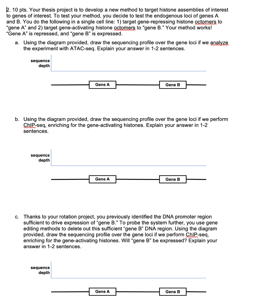 2. 10 pts. Your thesis project is to develop a new | Chegg.com