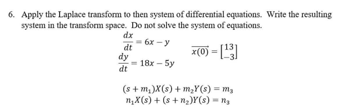Solved find the value of: m1, m2, m3, n1, n2, and n3 | Chegg.com