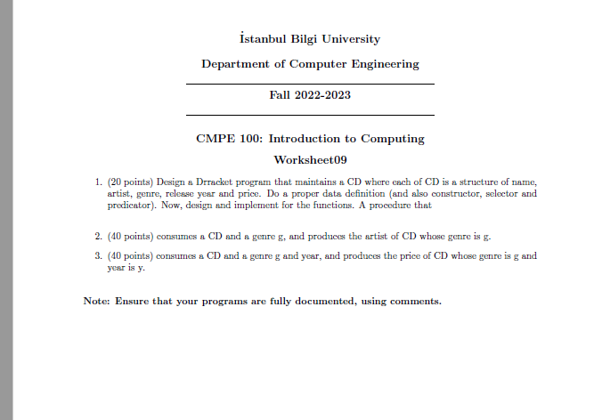 Solved 1. (20 points) Design a Drracket program that | Chegg.com