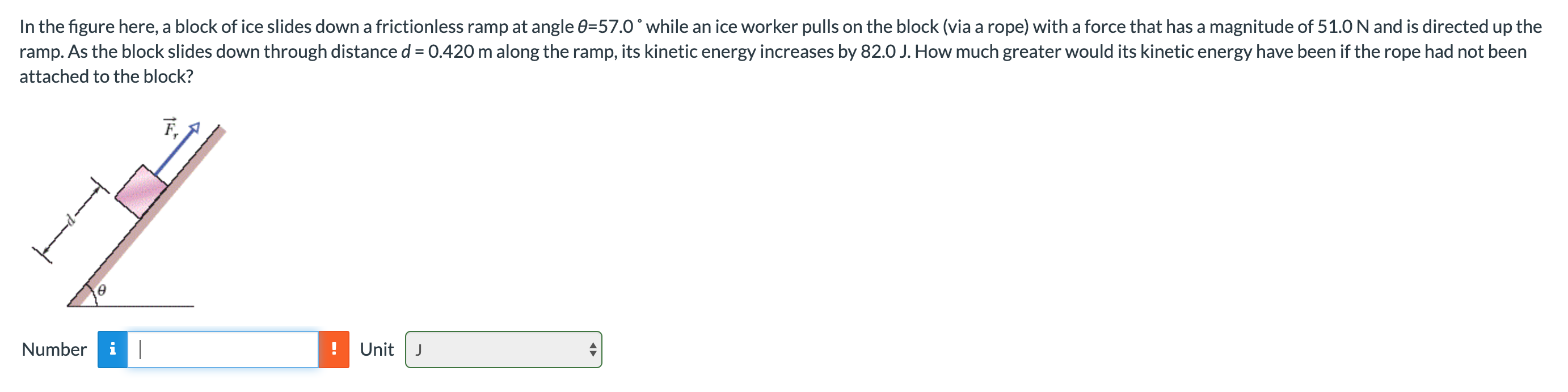Solved In the figure here, a block of ice slides down a | Chegg.com