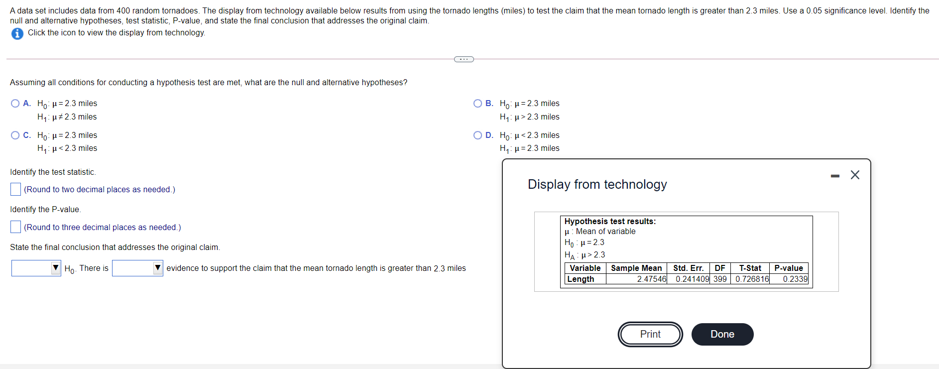Solved A data set includes data from 400 random tornadoes. | Chegg.com