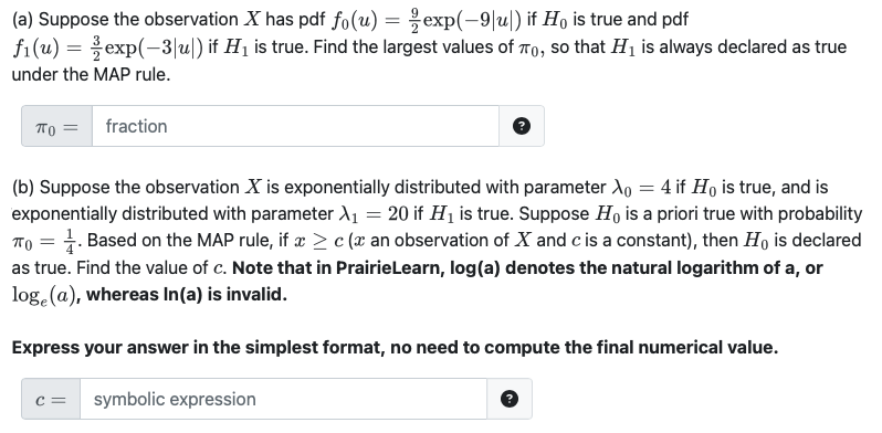 Solved (a) Suppose the observation X has pdf | Chegg.com