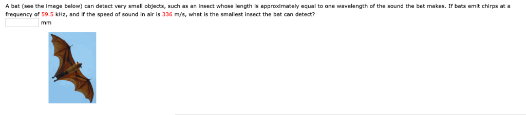 Solved A bat (see the image below) can detect very small | Chegg.com