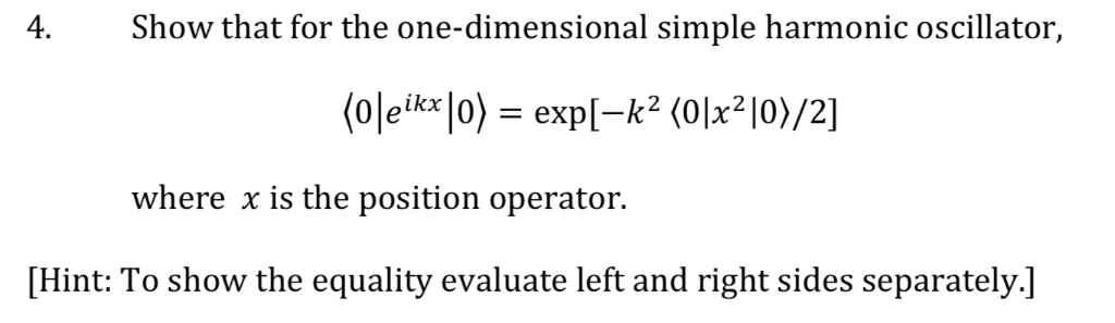 Solved 4. Show that for the one-dimensional simple | Chegg.com