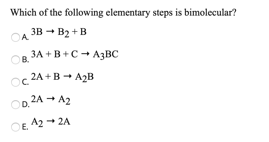 Solved Which of the following elementary steps is | Chegg.com