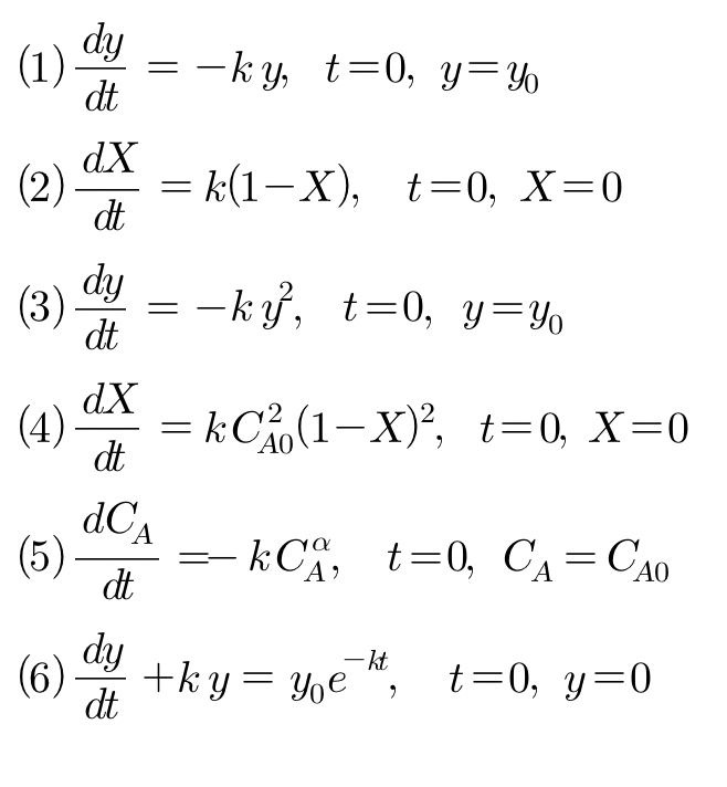 Solved -ky, t=0, y=yo dy (1) dt dX (2) dt dy (3) dt =k(1-X), | Chegg.com
