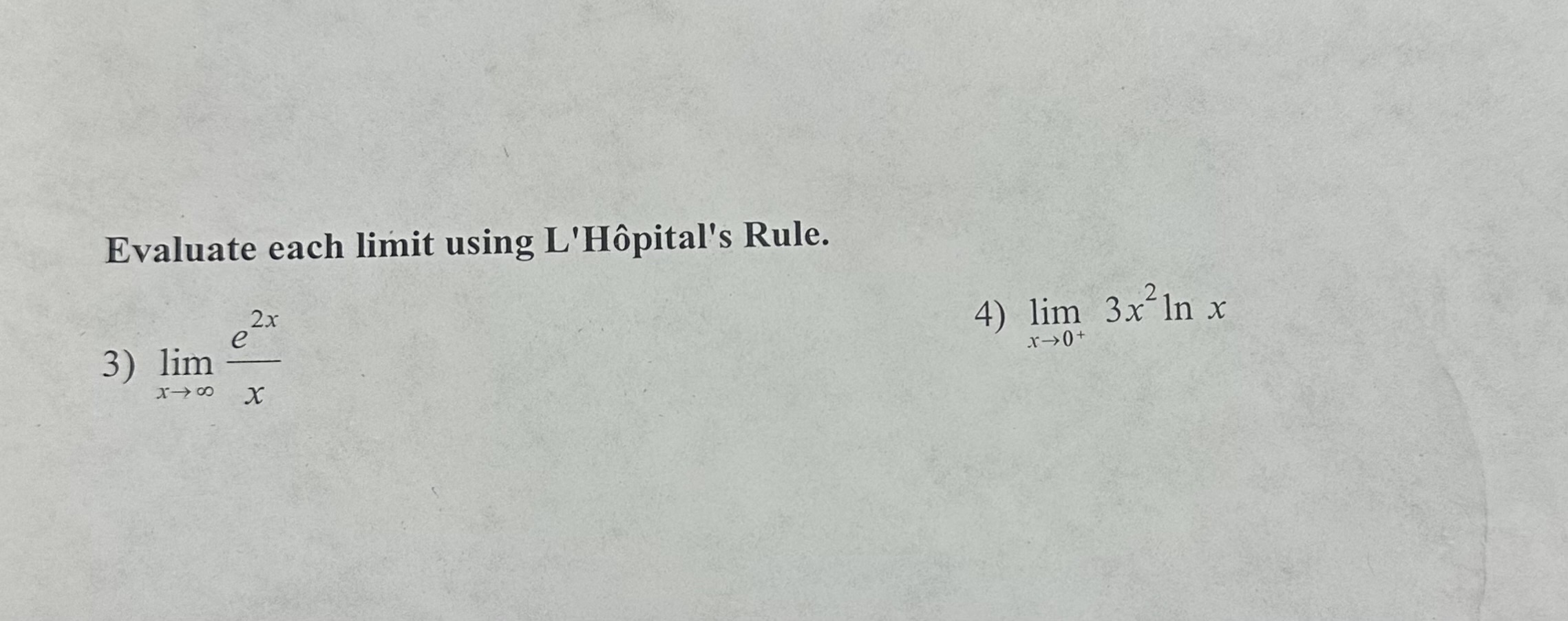 Solved Evaluate each limit using L'Hôpital's | Chegg.com