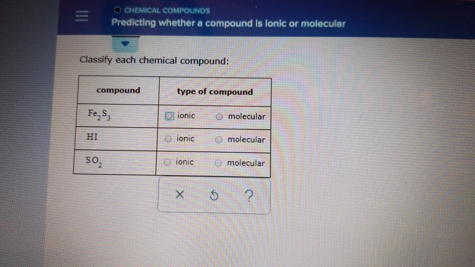 Solved O CHEMICAL COMPOUNDS Predicting whether a compound is | Chegg.com