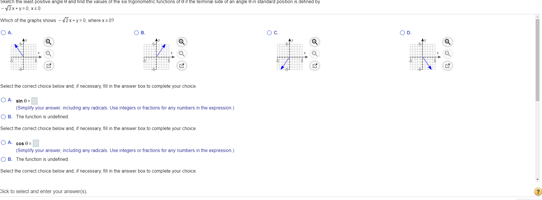 Solved Sketch the least positive angle and find the values | Chegg.com Solved Sketch the least positive angle and find the values | Chegg.com