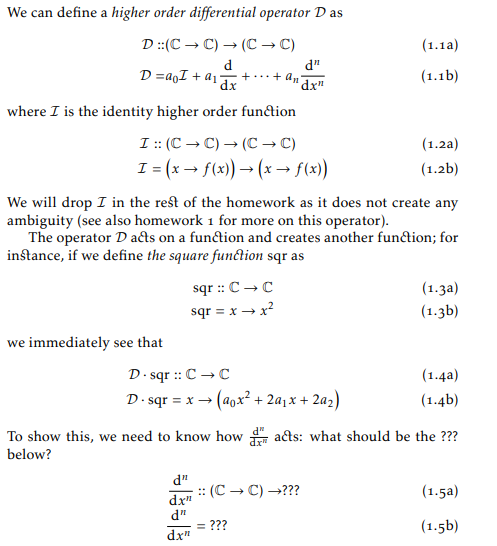 Solved We can define a higher order differential operator D | Chegg.com