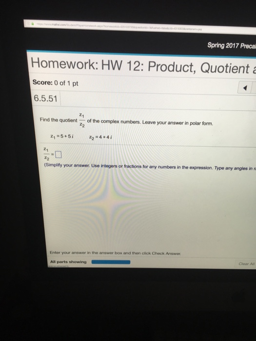Solved Homework: Spring 2017 Precalculus ll, Math 1140, CRN | Chegg.com
