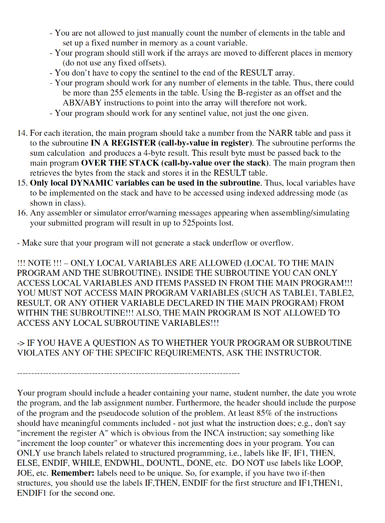 You are to design, write, assemble, and simulate an | Chegg.com